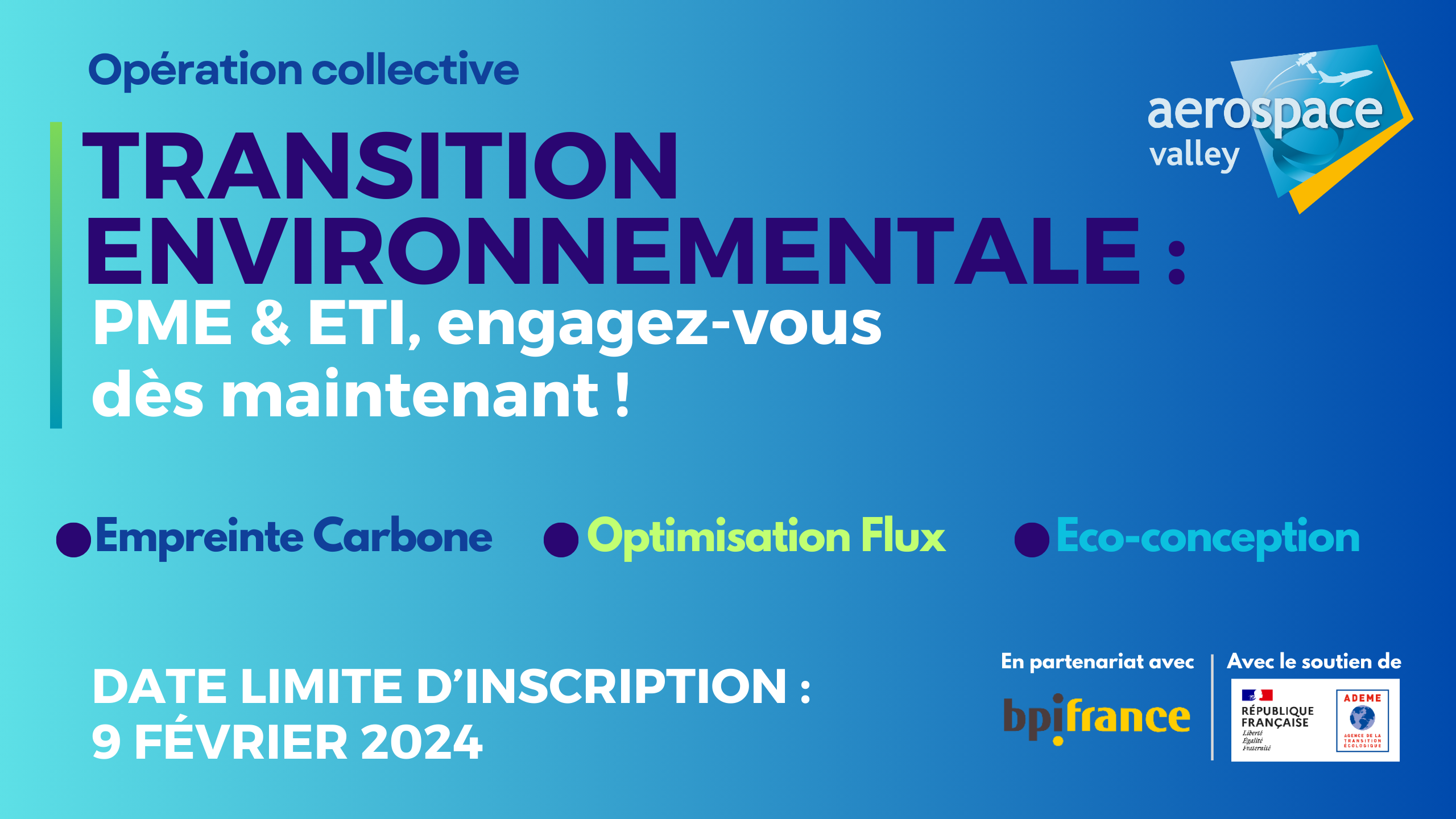 Lancement de l'opération collective - Transition environnementale : PME ...